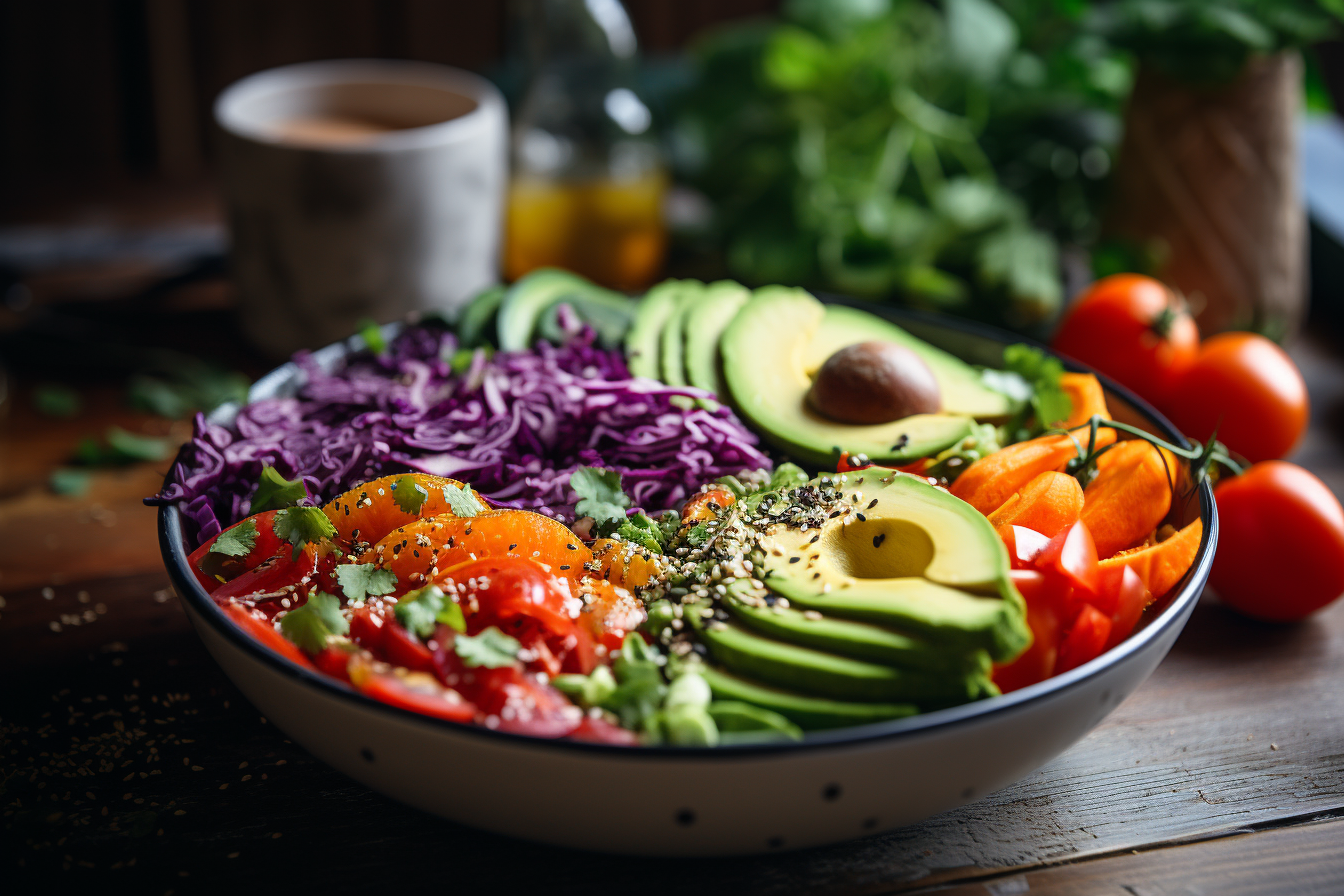 Rainbow Avocado Veggie Salad Photo on Lummi