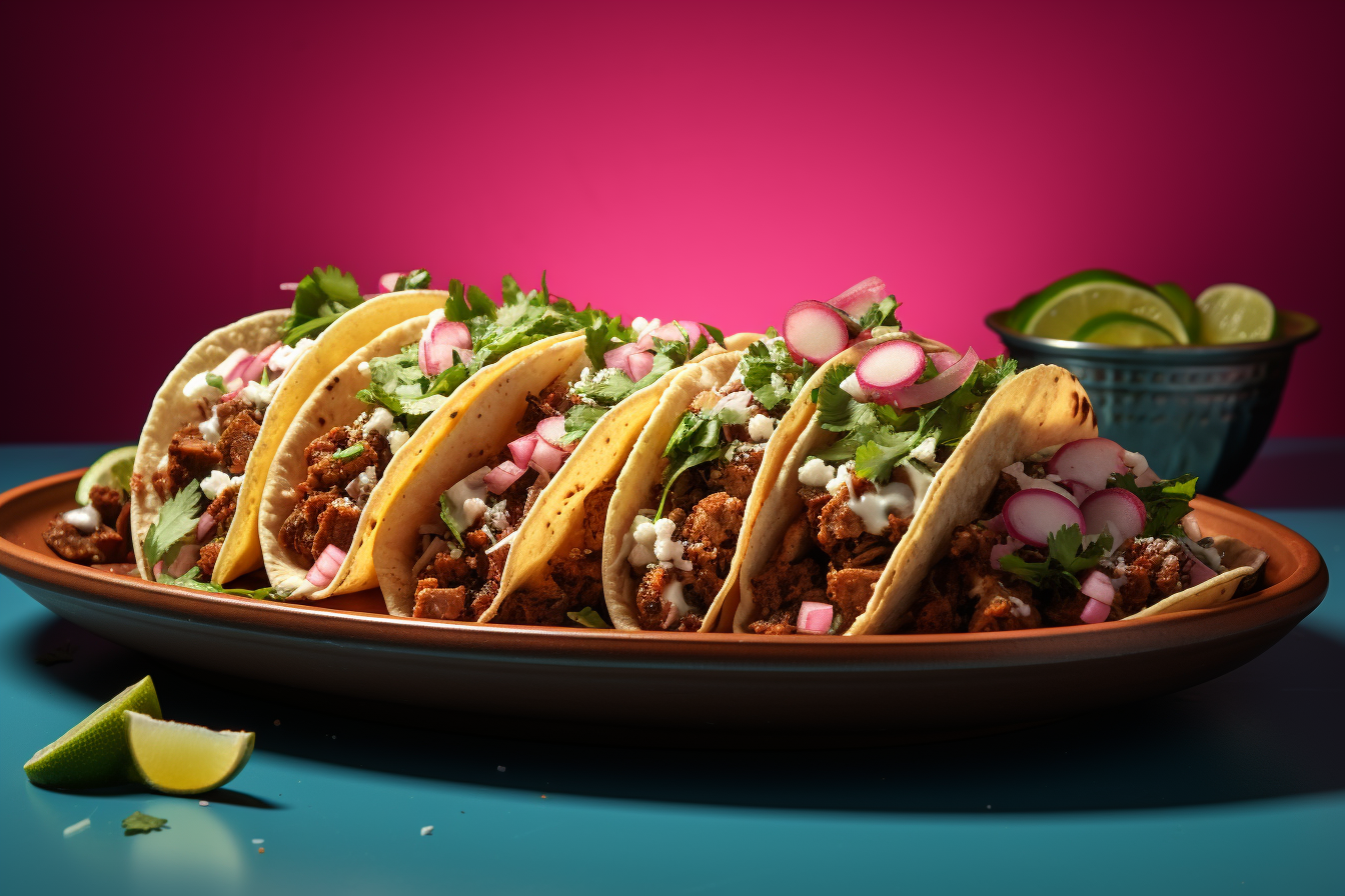 Lummi Photo - Colorful Authentic Mexican Tacos Plate