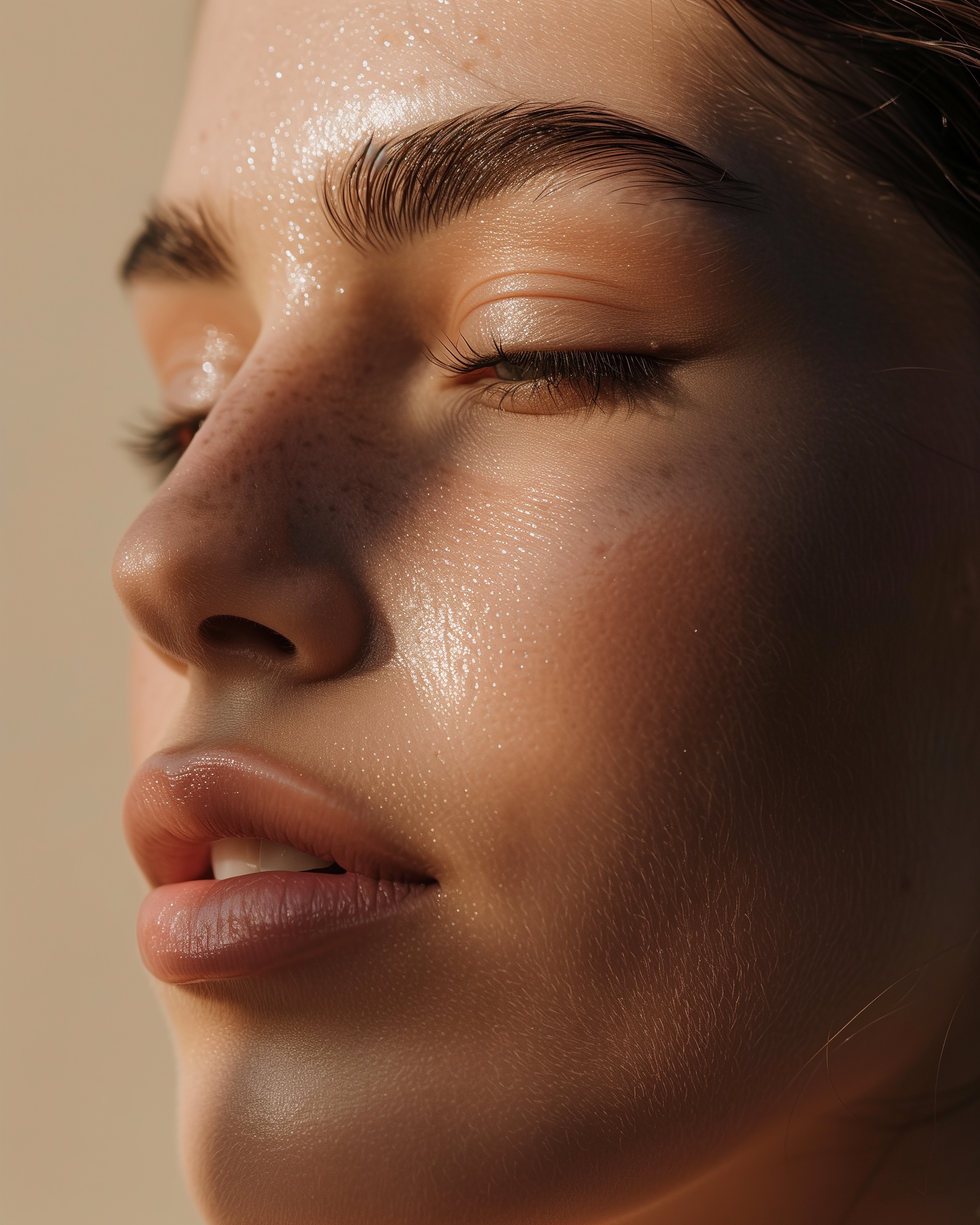 Close-up of Serene Human Face Photo on Lummi