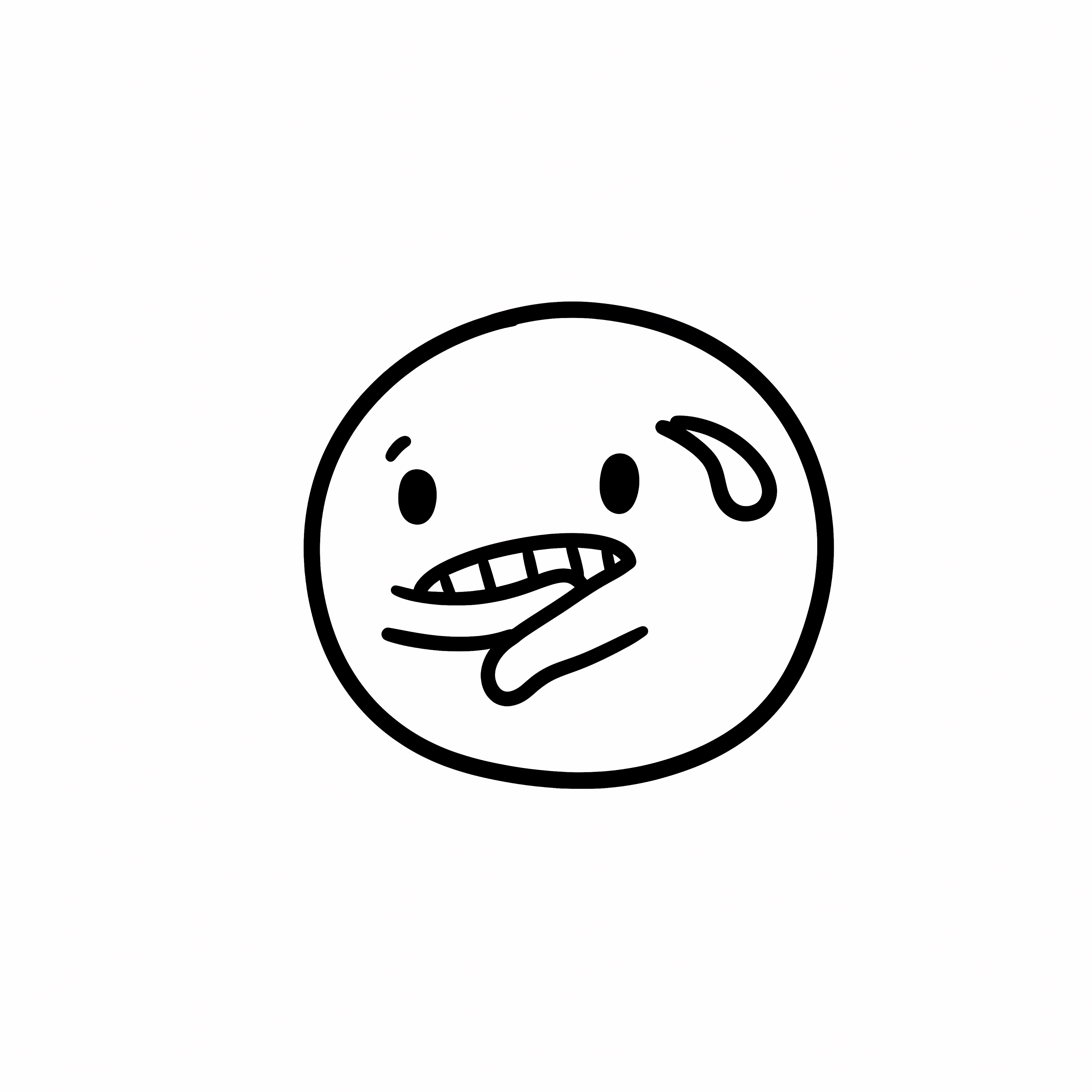 Quirky Cartoon Face Illustration on Lummi