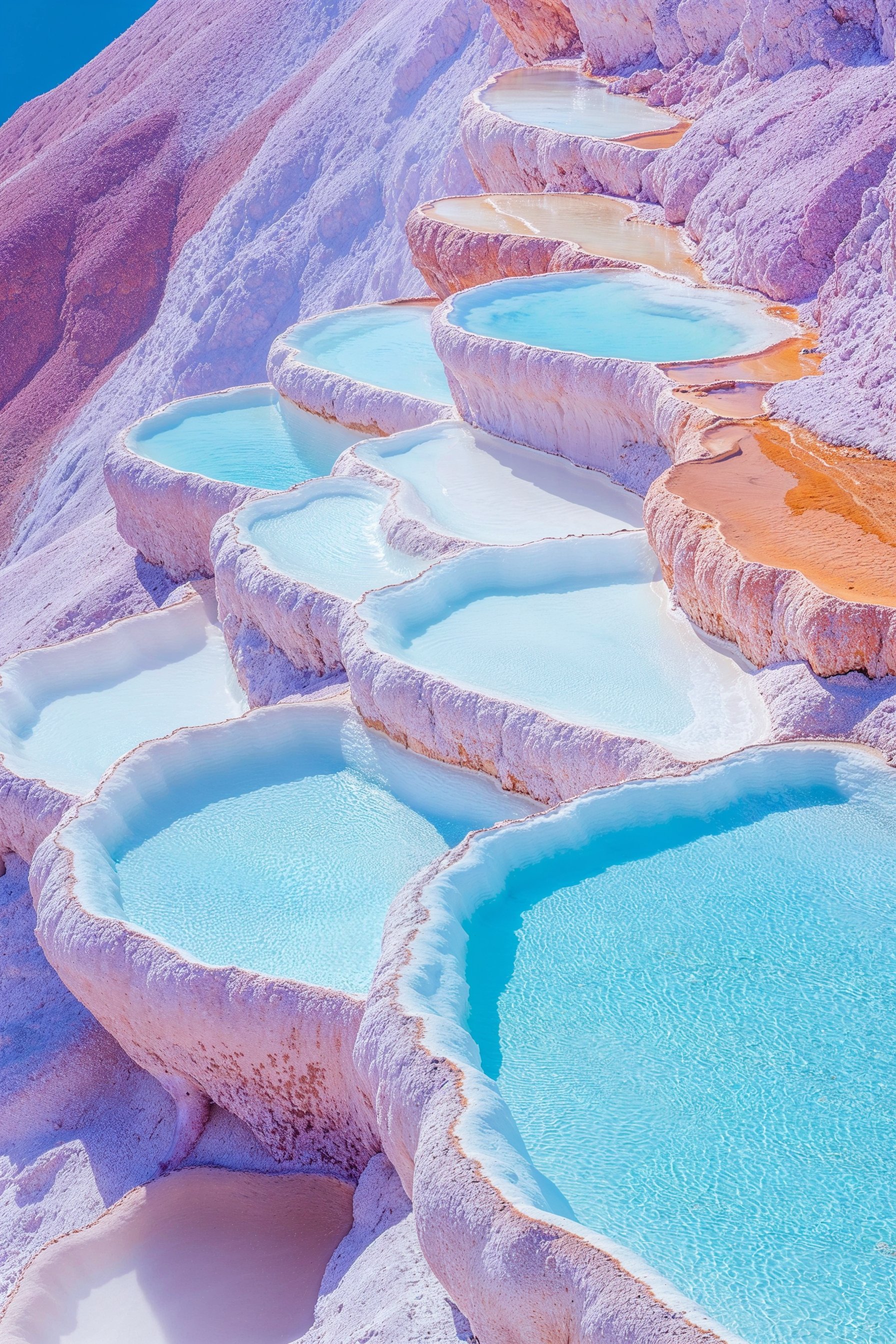 Terraced Thermal Pools Landscape Photo on Lummi