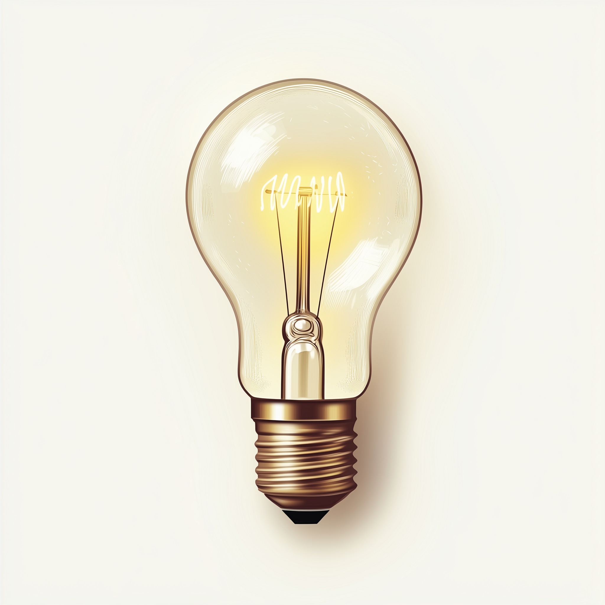 Classic Light Bulb Art Illustration on Lummi