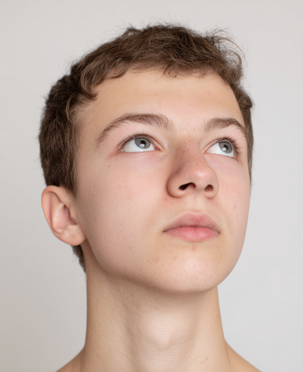 Upward Gaze Portrait Photo on Lummi